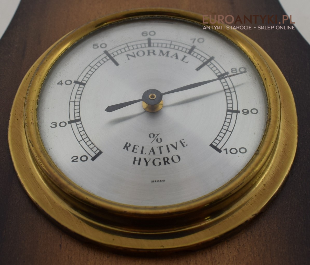 Retro stacja pogody, termometr, barometr, higrometr. XL! DUŻY! - EuroAntyki